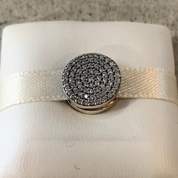 Pandora | Jewelry | Retired Round Pave Reflexions Charm | Poshmark
